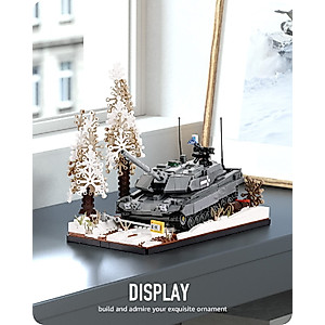 Nifeliz Leopard II A7, Technical Tank Building Set, WW2 Military Model Toy for Adults (1,324 Pieces)