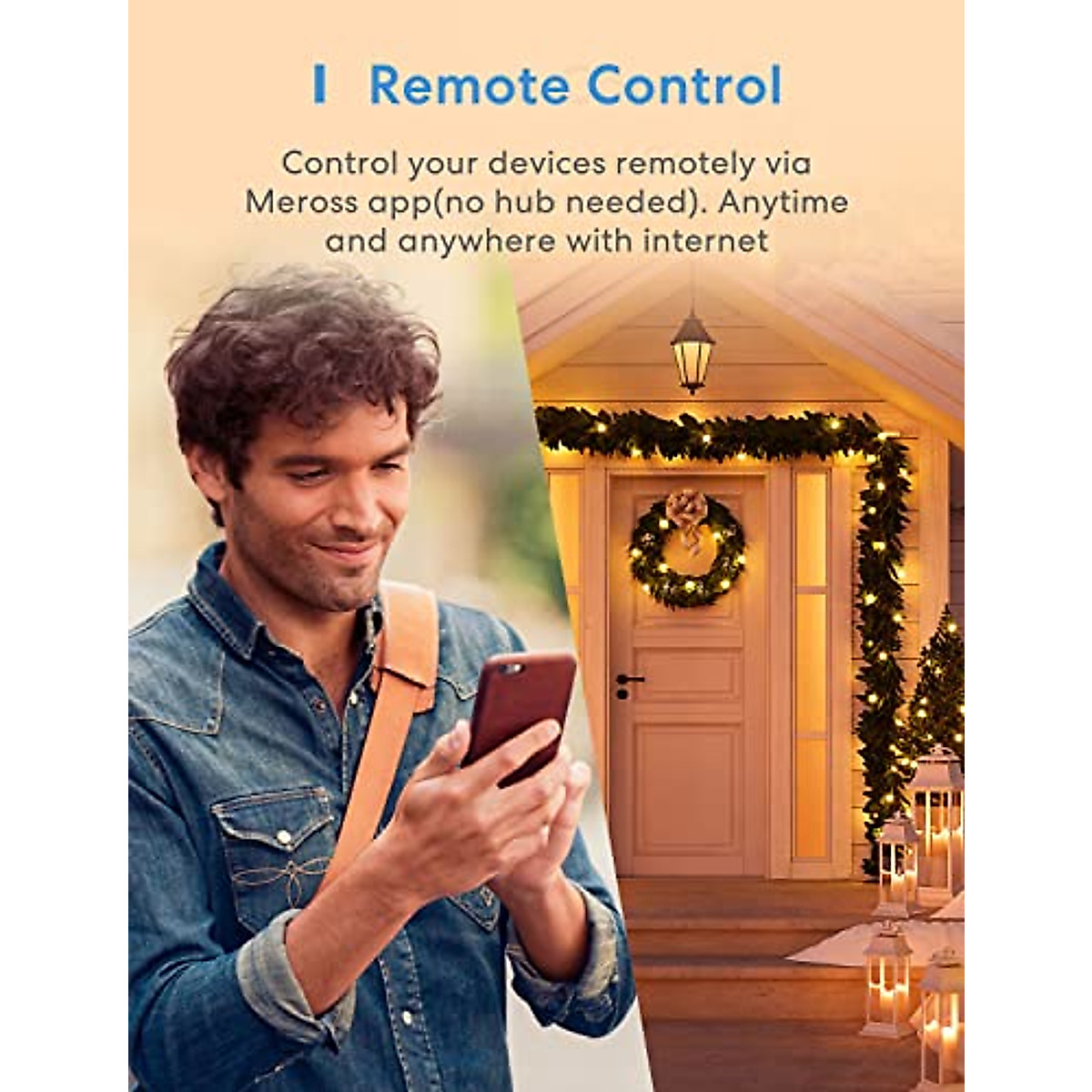 meross Outdoor Smart Plug, Outdoor Wi-Fi Outlet with 2 Grounded Outlets, Remote Control, Timer, Waterproof, Works with Amazon Alexa, Google Home, SmartThings, 2.4Ghz only, FCC Certified, Non-HK