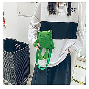 ANKOMINA Women Kids Cute Plush Frog Crossbody Bag Small Cell Phone Wallet Coin Purse Bag Shoulder Handbag