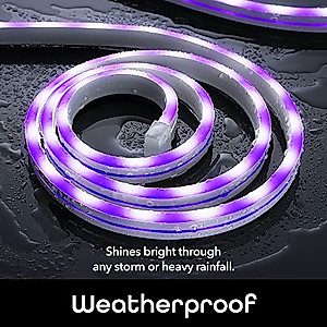 Geeni Prisma Neoflex Smart WiFi LED Strip Lights, Waterproof Color Changing RGB Silicone LED Light Strips for Bedroom and Outdoors with App Remote Control, Works with Alexa and Google Home, 16.4 ft