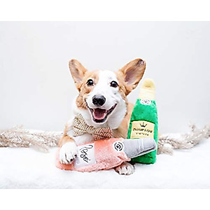 ZippyPaws Happy Hour Crusherz - Zippy Paws Dog Toy for Large and Small Dogs, Crinkle Dog Toy with No Stuffing, Squeaky Dog Toy Pack of 3, Wine