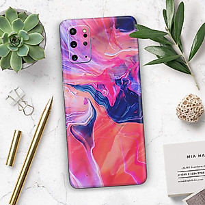 DesignSkinz Liquid Abstract Paint Remix V44 Protective Vinyl Decal Wrap Skin Cover Compatible with The Samsung Galaxy S20 (Screen Trim & Back Glass Skin)