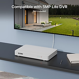 ZOSI 1080P HD-TVI Security Camera with Audio, 2MP 1920TVL Indoor Outdoor Surveillance Home Camera, Night Vision, PIR Motion Detection, IP66 Weatherproof, Only Work with ZOSI 3K Lite CCTV DVR