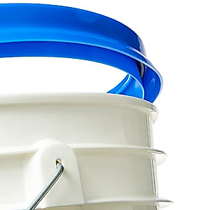 Consolidated Plastics Food Grade Gamma Seal Lids for 3.5, 5, 6 and 7 Gallon Buckets (Combo 6 Pack) BPA Free Reusable Pail Lids, Durable HDPE, Made in USA