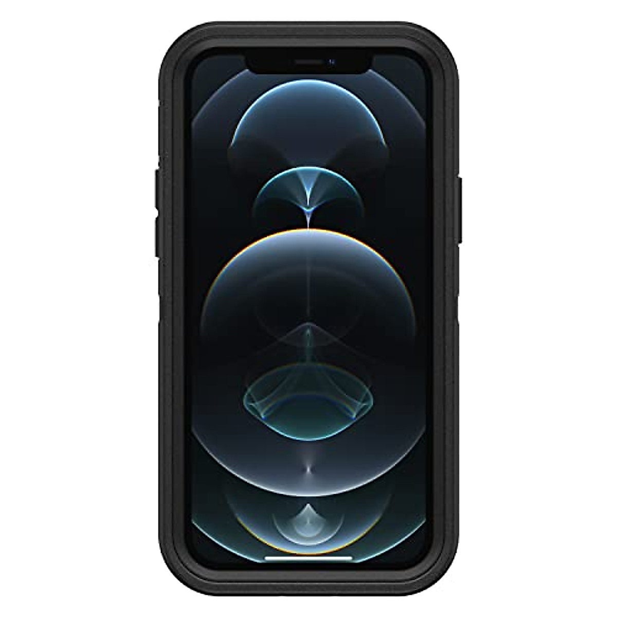 OtterBox iPhone 12 and 12 Pro Defender Series Case - Single Unit Ships in Polybag, Ideal for Business Customers - BLACK, rugged & durable, with port protection, includes holster clip kickstand