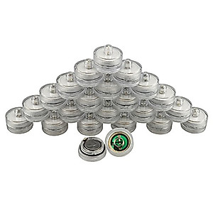 SAMYO Set of 36 Waterproof Wedding Submersible Battery LED Tea Lights Underwater Sub Lights- Wedding Centerpieces Party Decorate (White)