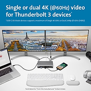 Kensington SD5600T 14-in-1 Thunderbolt 3 Dock USB-C - Compatible with Thunderbolt 4, Mac and Windows, 96W Charging, Dual 4K@60Hz, 40Gbps Transfer Speeds, HDMI 2.0 and DisplayPort, Ethernet (K34009US)