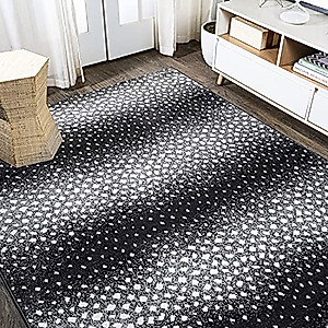 JONATHAN Y SAF100A-8 Antelope Modern Animal Indoor Area-Rug Casual Contemporary Striped Easy-Cleaning Bedroom Kitchen Living Room Non Shedding, 8 X 10, Black/Cream