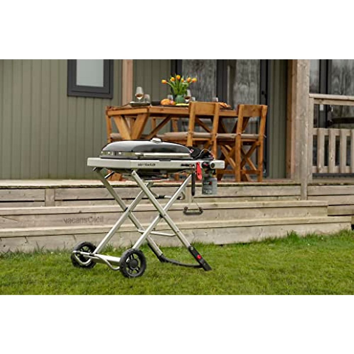 Weber Traveler Portable Gas Grill, Blue