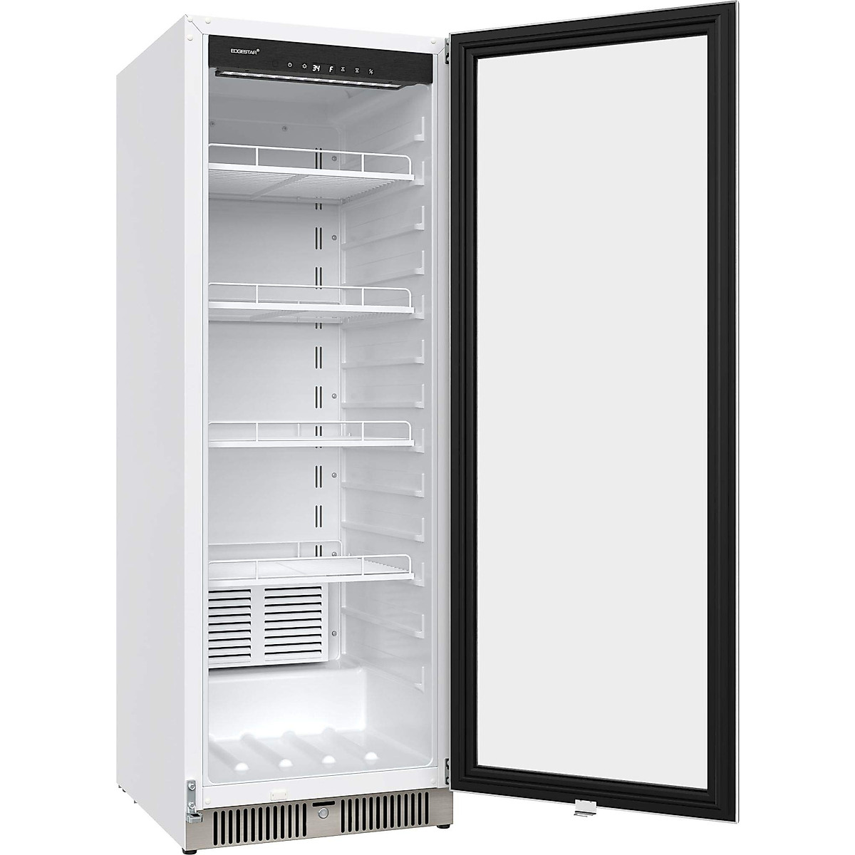 EdgeStar VBM101 22 Inch Wide 10.1 Cu. Ft. Commercial Beverage Merchandiser With Temperature Alarm and Reversible Door - Stainless Steel