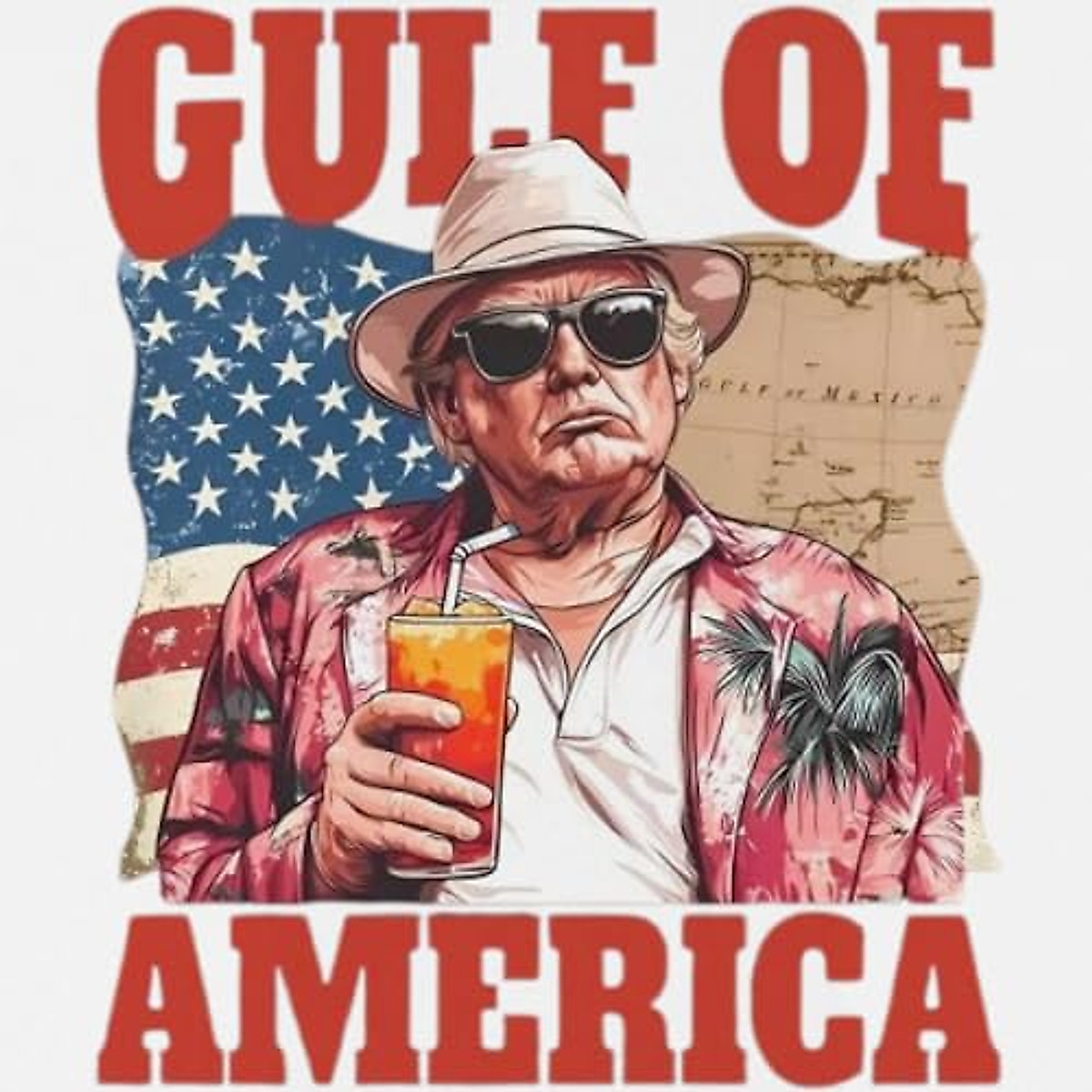 CafePress Trump America's Gulf Mexico President Trump 2025 Insulated Wine Tumbler 12 oz