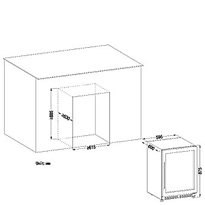Lanbo 44 Bottle Built-in Dual Zone Compressor Wine Cooler, 24 Inch Wide