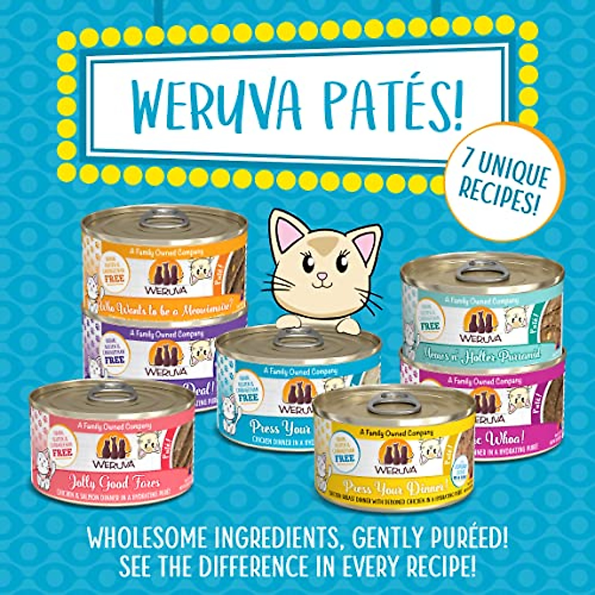 Weruva Classic Cat Paté, Press Your Lunch! with Chicken, 3oz Can (Pack of 12)