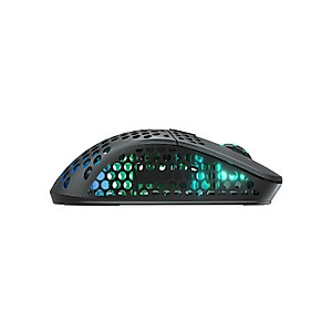 XTRFY M4 Wireless, Wireless Ultra-Light Gaming Mouse, Optimised for E-Sports, 2.4 GHz, RF RGB Lighting, Adaptable Ergonomic Right-Handed Mouse, Rechargeable, Black