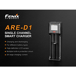 EdisonBright Fenix are-D1 USB Powered Smart Battery Charger for 21700/18650/16340 BBX5 Battery Carry case
