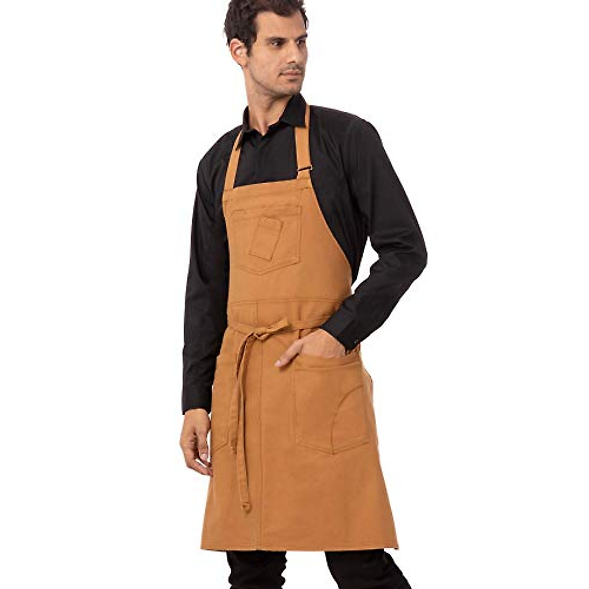 Chef Works Unisex Rockford Bib Apron, Nutmeg, One Size