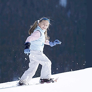 EXUAN 16‘’ Snowshoes for Youth Kids Boys and Girls, Lightweight Aluminum Alloy All Terrain Snow Shoes with Adjustable Bindings with Carrying Tote Bag (Size : 16")