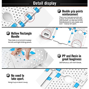 BoxLegend V4 Shirt Folding Board Enlarged and Widened Shirt Folder Folding Adults Laundry Tool Clothes Folder Laundry folders Folding Boards for tshirt, Sweater, Pants, Dresses, White