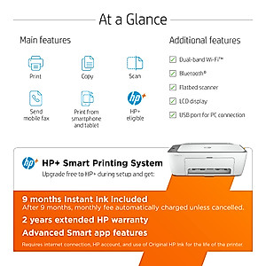 HP DeskJet 2723e All-in-One Printer with Bonus 9 Months of Instant Ink