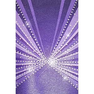 Destira Gymnastics Leotards for Girls, Interstellar Cosmic - Premium Hologram Fabric w/Dazzling Rhinestone Crystals - Dance, Cheer, Yoga, & More, Child Medium (8)