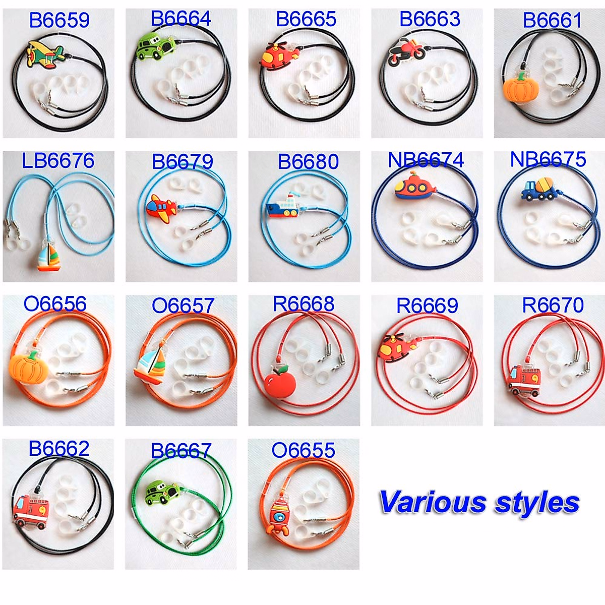 BTE Hearing Aids Protection & Security Clip Anti-Lost Cord Portable Hang Rope for Kid Child Teenager (B6679)