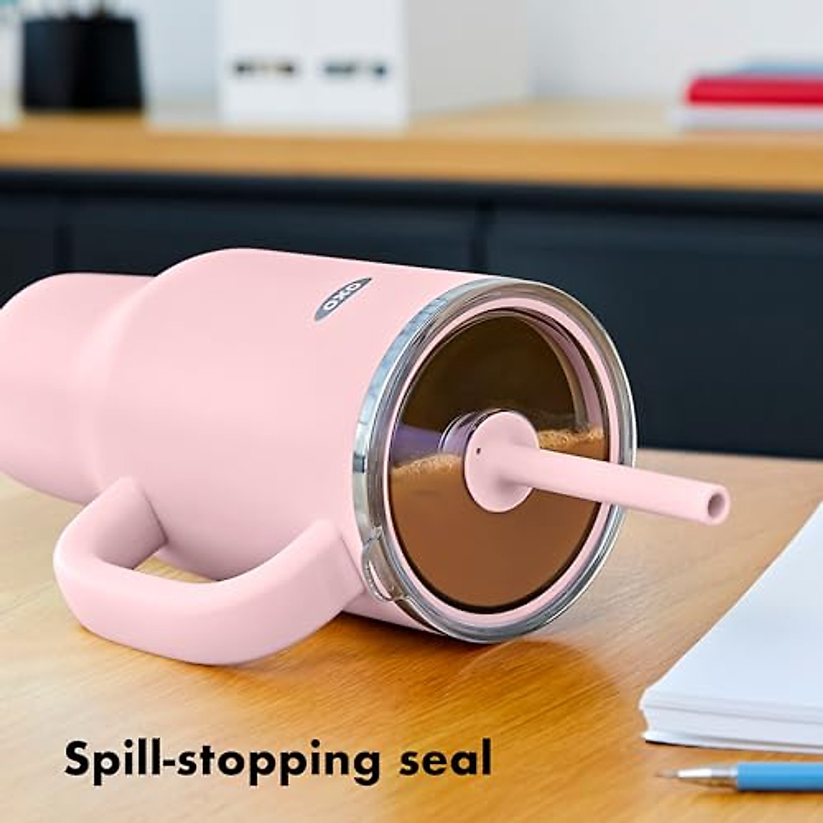 OXO Strive XL Tumbler with Handle – 32 oz. – Rose Quartz