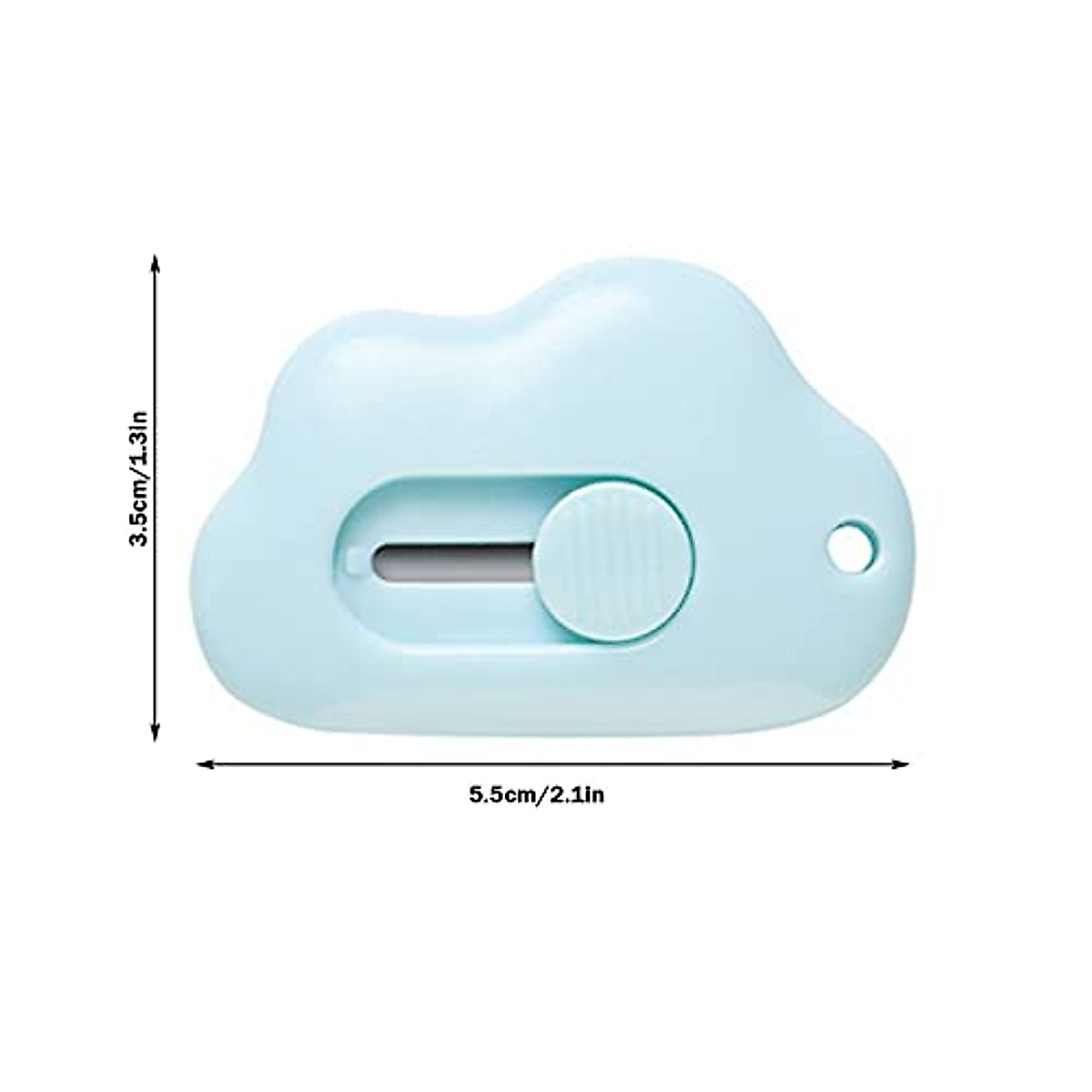 Yiser Cloud Shape Utility Knife Retractable Portable Mini Knife For Wrapping Envelopes Letter Box Cutter With Keychain Holes 2 Pack Kitchen Magnetic Knife Strip (As shown, One Size)