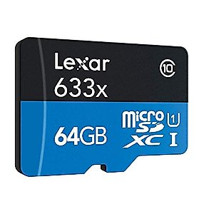 Lexar LSDMI64GBBNL633A High-Performance 633x microSDHC/microSDXC UHS-I 64gb Memory Card 2 Pack