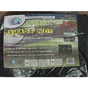 16' X 20' Black Shade Net Mesh Screen Garden Patio RV Nursery Canopy Sun Tarp