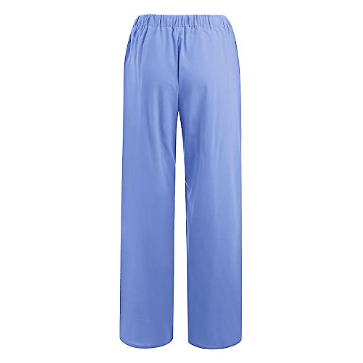 Track an Order On Amazon Womens Linen Pants Plus Size Drawstring Elastic Waist Casual Flowy Pant Wide Leg Pocket Summer Comfy Palazzo Pants International Sellers On Amazon Light Blue S