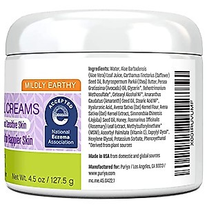 Puriya Eczema Cream, Plant Rich Formula Provides Instant and Lasting Relief for Severely Dry, Cracked, or Irritated Skin, for Redness and Rashes, Bundle of Light Peppermint and Mildly Earthy Scent