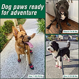 Aokown Dog Shoes for Medium Dogs, Large Waterproof Dog Boots for Winter Snow, Summer Hot Pavement, Dog Booties & Paw Protectors Size 3