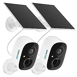SOVMIKU 2CG6 2K Solar Security Camera Outdoor,Easy to Setup,2.4GHz Wi-Fi,Color Night Vision,User Friendly,Tech Support,Audible Flashlight Alarm,Human Alert,Support SD & Cloud Storage, Vicohome App