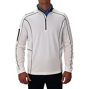 Columbia Omni-Wick Shotgun 1/4 Zip, White, Large