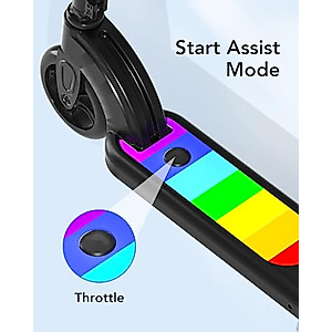 ANHAO Electric Scooter for Kids Ages 6-12 (Mainly 6-10), Kids Electric Scooter with Adjustable Height, Flash Wheel, Kick Scooter for Kids up to 110 lbs, up to 6mph