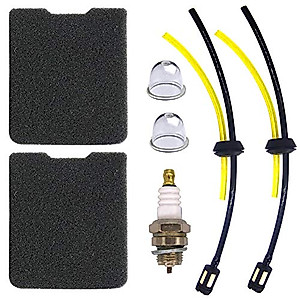 FitBest Air Filter Fuel Line Kit Primer Bulb for Husqvarna 145BT 155BT 145BF Leaf Blowers