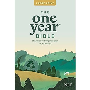 The One Year NLT Large Print Thinline Bible (Softcover) The Entire Bible in 365 Readings in the Clear and Trusted New Living Translation
