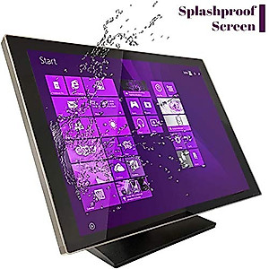 ANGEL POS 24" Metal Housing Capacitive LED Capacitive Multi-Touch HDMI VGA Monitor 16:9 Display 1080p, Seamless Splash Proof Flat Touchscreen, Industrial, Office, Retail, Restaurant