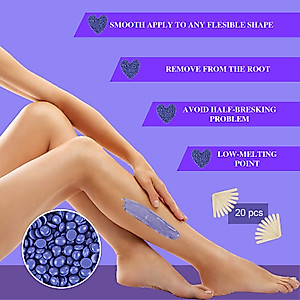 PURPLESKY Wax Beads, 3.3LB Coarse Hard Wax Beads Bulk for Hair Removal, Waxing Beads for Brazilian Bikini, Leg, Chest, Back, Lavender Scent