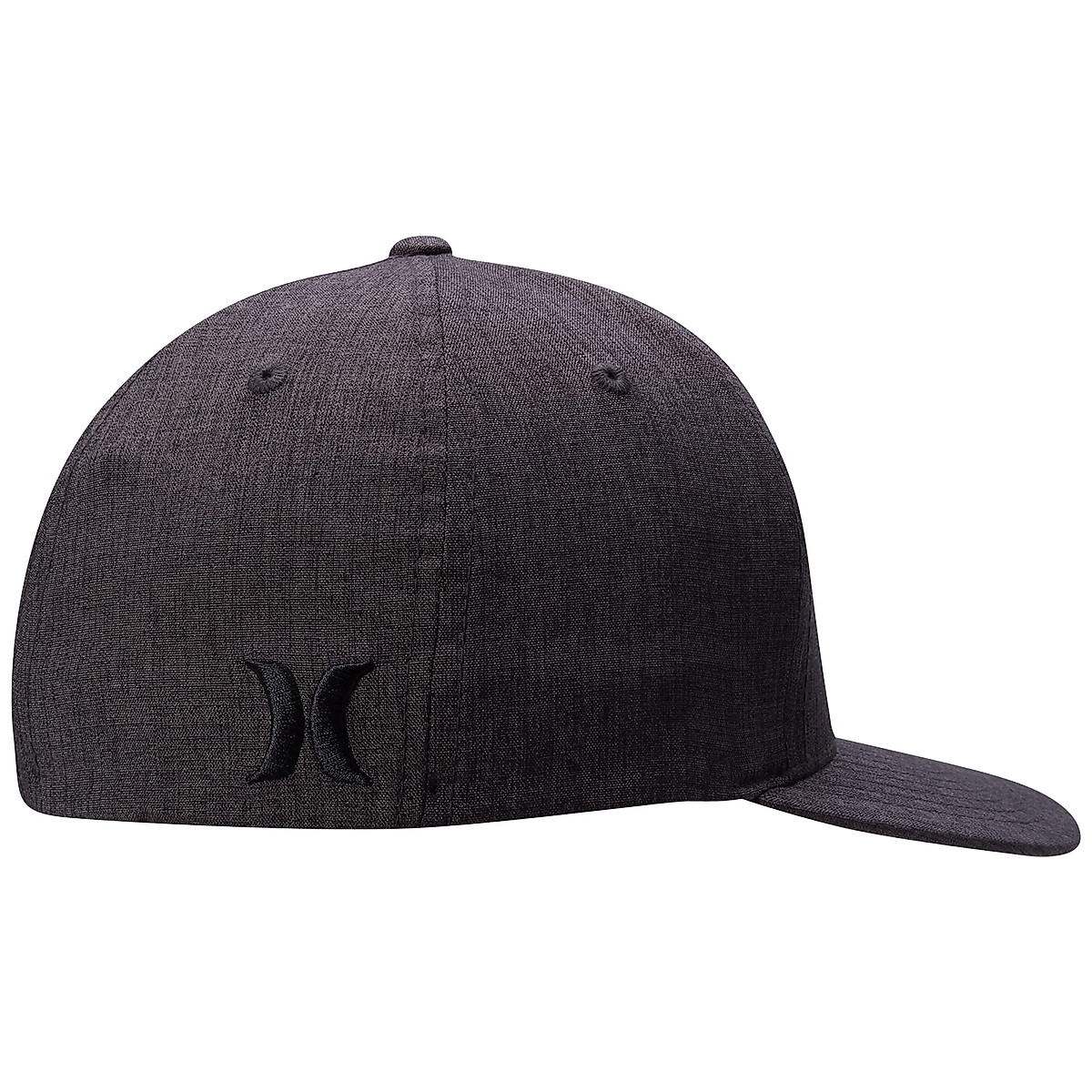 Hurley Men's Caps - Flexfit Curve Bill Baseball Cap - Summer Hats for Men (S-XL), Size Large-X-Large, Grey Black