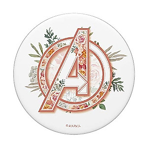 Marvel Avengers Floral Logo PopSockets PopGrip: Swappable Grip for Phones & Tablets