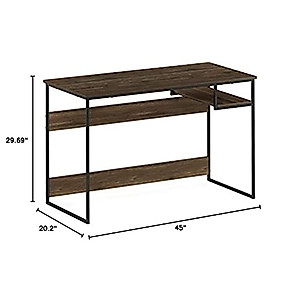 FURINNO Moretti Lifestyle Study Desk, 45 Inches, Columbia Walnut