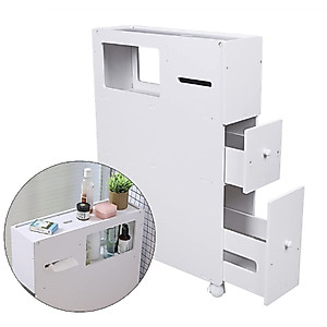 GDAE10 4 Layer Modern Bathroom Floor Shelf Bathroom Floor Cabinet Corner Storage Shelf White Bathroom Shelf Multifunctional Bathroom Storage Rack
