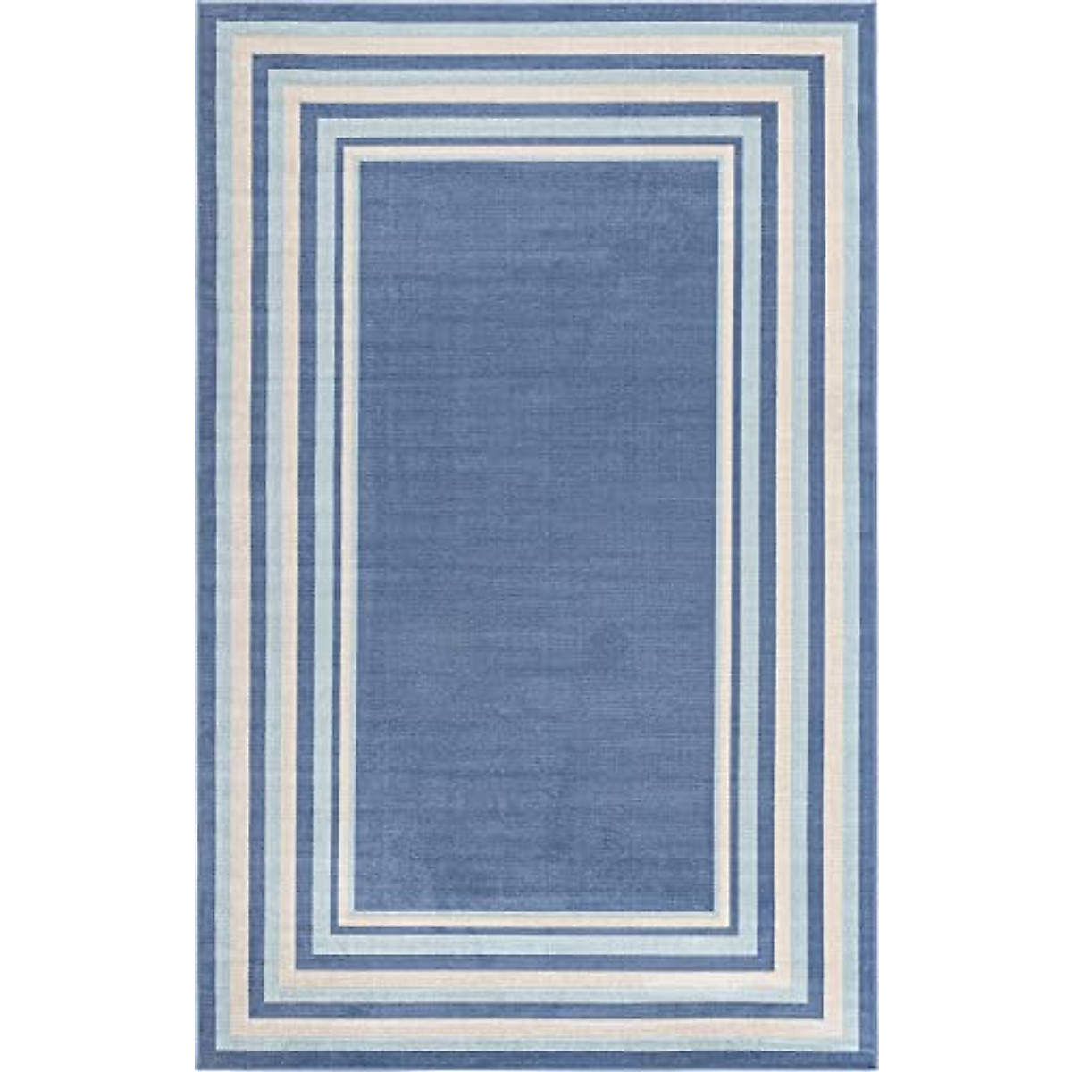 Unique Loom Lotus Collection Area Rug - Guyana (5' x 8' Rectangle, Blue/Light Blue)