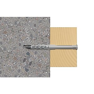 fischer Frame Fixing SXR 10x120 T 3/8" Diameter with Safety Screw Gvz TRX Head 50pcs Low Anchorage Depth Use in Solid and Hollow Building Materials Suitable for Push-Through Installation