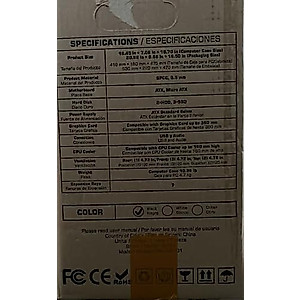 YEYIAN Blade 2101 Gaming PC Case, Acrylic Mid Tower ATX/Micro ATX, LED Fans, SPCC Chassis, Metal Mesh Air Flow, 3 USB/Audio Ports, 16.33"x7.08"x18.85", ROHS CE Certified, Black