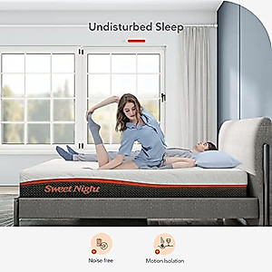 Sweetnight King Mattress, 10 Inch Hybrid Mattress in a Box, Cool Gel Memory Foam & Innerspring Mattress for Support & Pressure Relief, Medium Firm Bed Mattress King Size