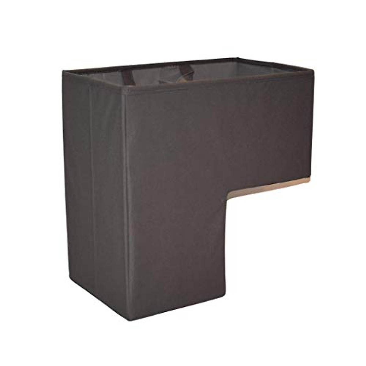 Stair Basket - Gray Staircase Storage Organizer with Board Divider & Handles - Step Container to Store Laundry, Toys & Household Items - Durable, Foldable, Easy to Carry