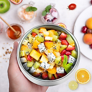 LIANYU 12oz Stainless Steel Bowls for Kids, 4 Pack Children Toddler Bowls, Double-walled Insulated Metal Bowls for Child, Baby Toddler Feeding Bowl for Dinner Lunch, Dishwasher Safe