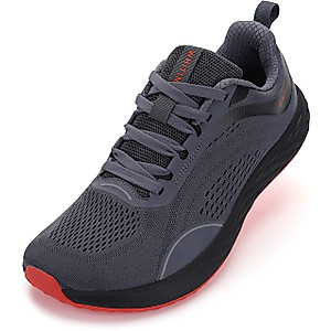 Mens Zero Drop Wide Toe Box Road Running Shoes Size 11 Tennis Athletic Gym Sports Walking Hiking Workout Cross Training Lightweight Width Grey 45